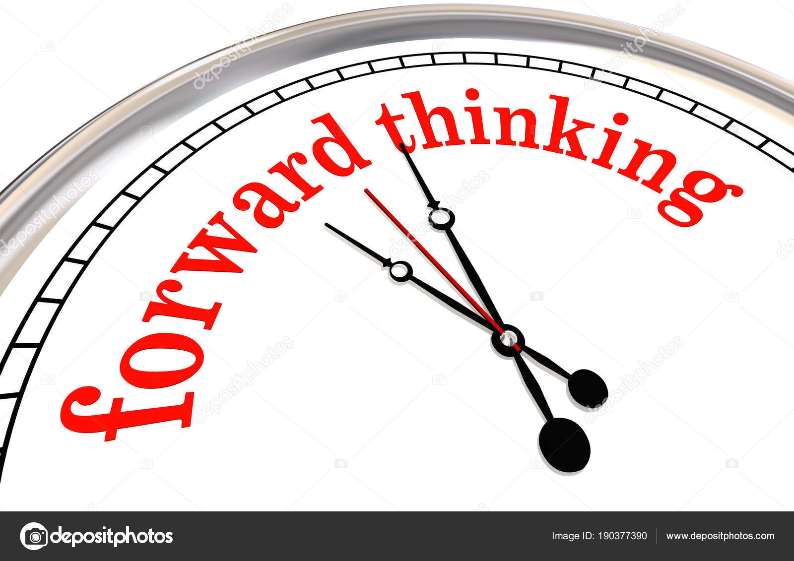 Forward Thinking Clock Ahead Time Planning Illustration — Stock Photo ...