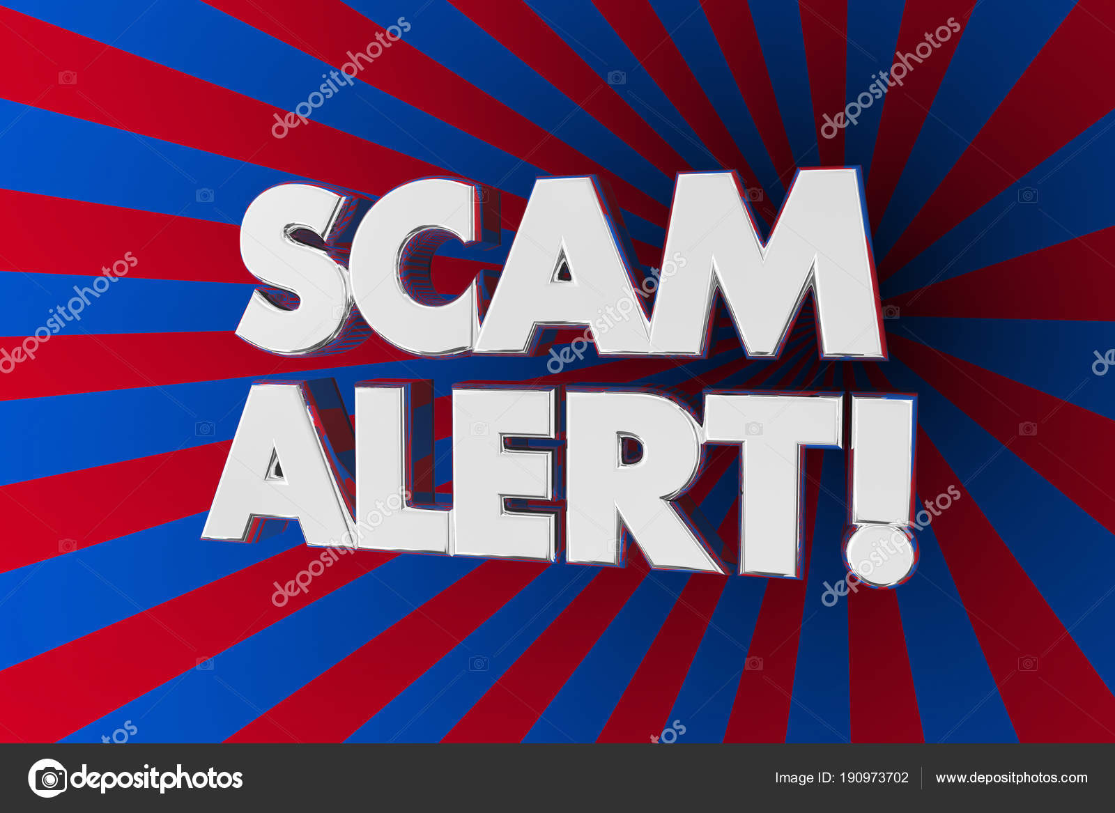 Scam Alert Danger Warning Fraud Con Illustration — Stock Photo ...