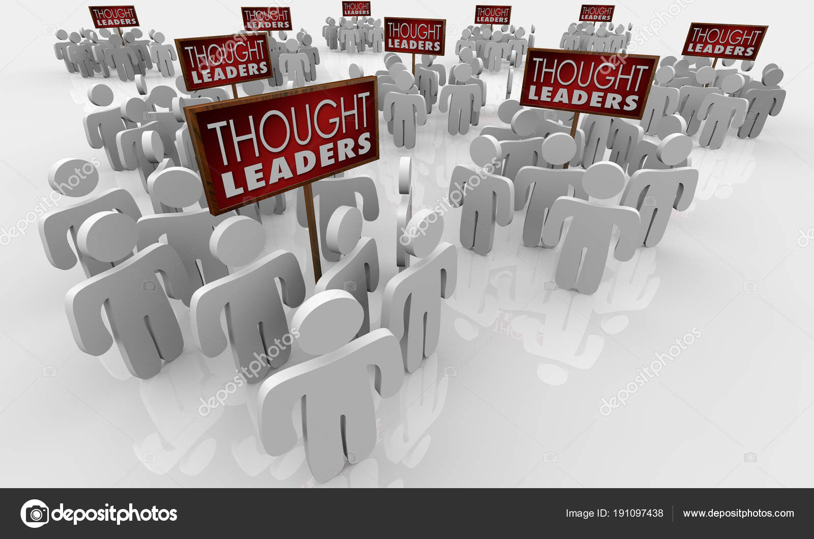 Thought Leaders Top Thinkers Experts Signs Groups Illustration — Stock ...