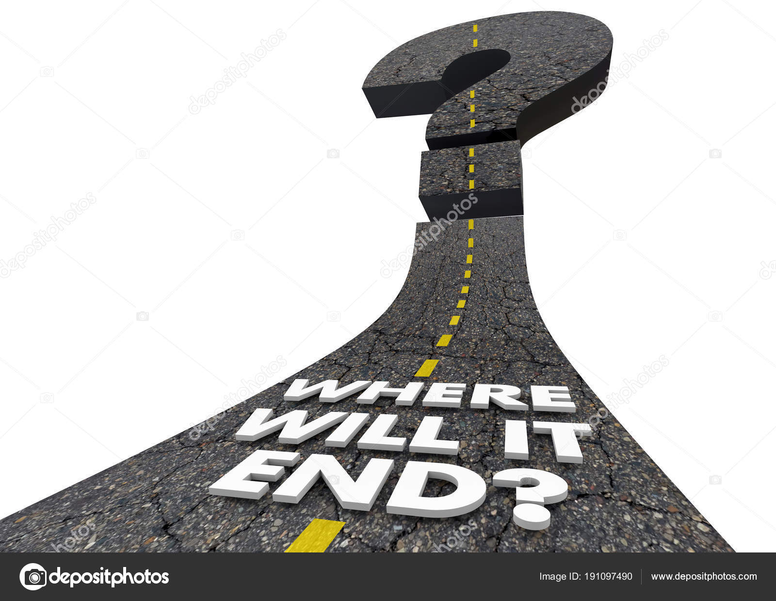 End Final Destination Road Question Illustration — Stock Photo ...