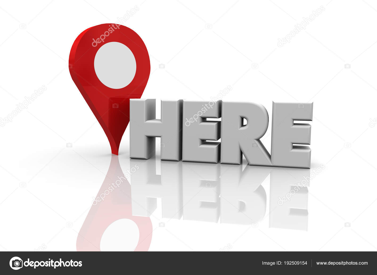 Lettering Here Map Pin White Background Stock Photo by ©iqoncept 192509154