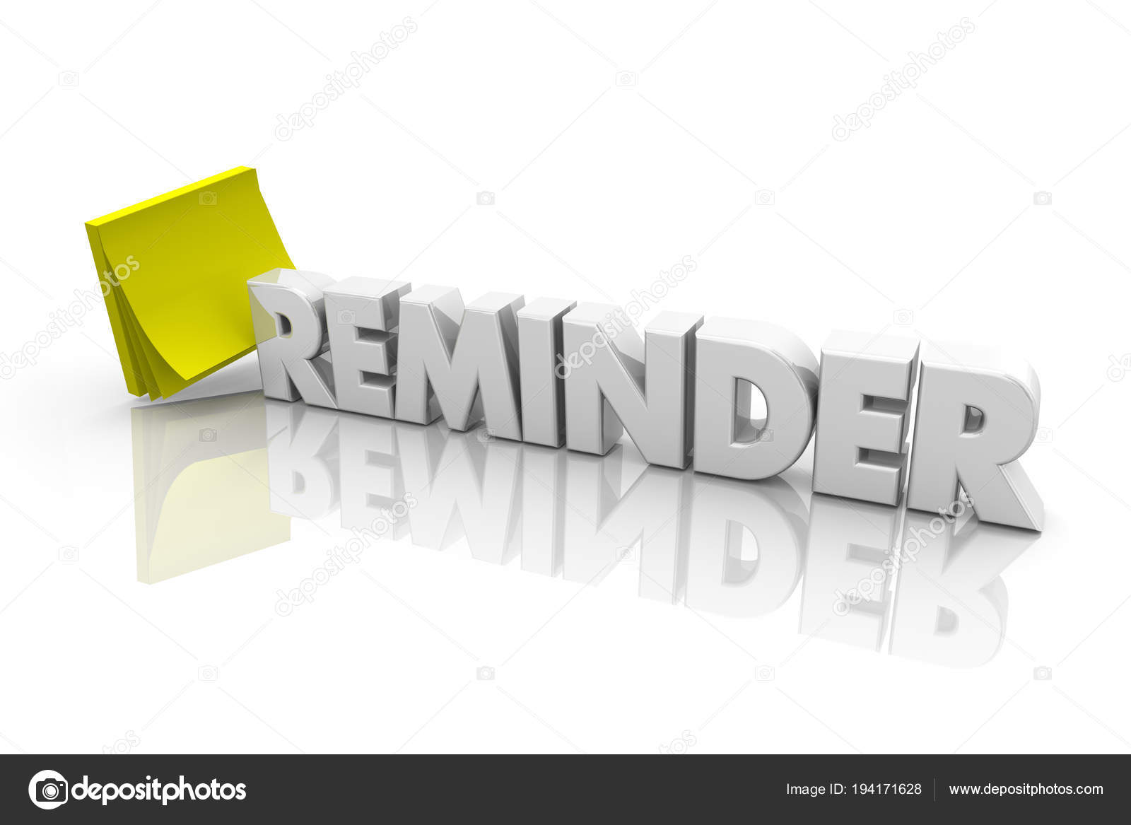 Reminder Yellow Sticky Note Stock Photo by ©iqoncept 194171628