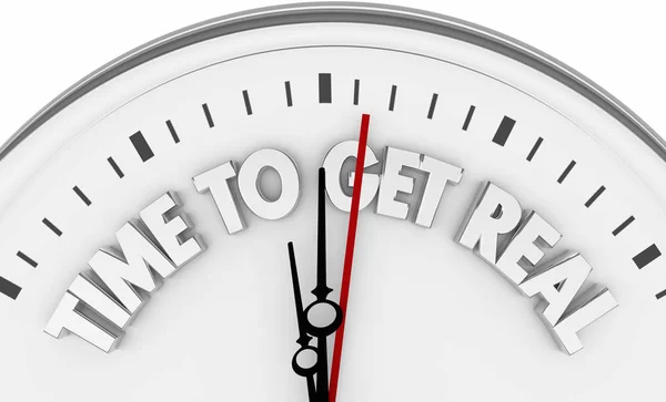 Timely Clock Punctuality Just Time Word Render Illustration — Stock ...