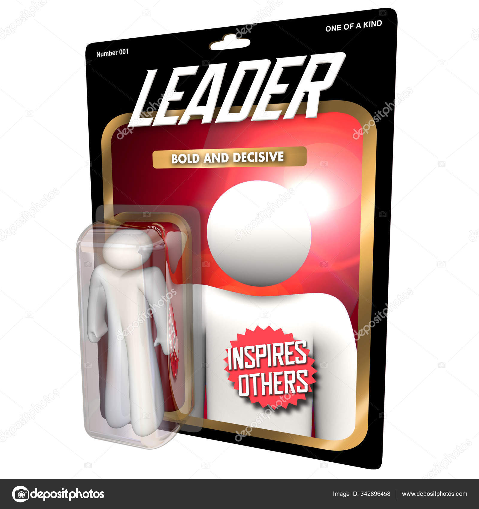 Leader Person Action Figure Boss Manager Mentor 3d Illustration — Stock ...