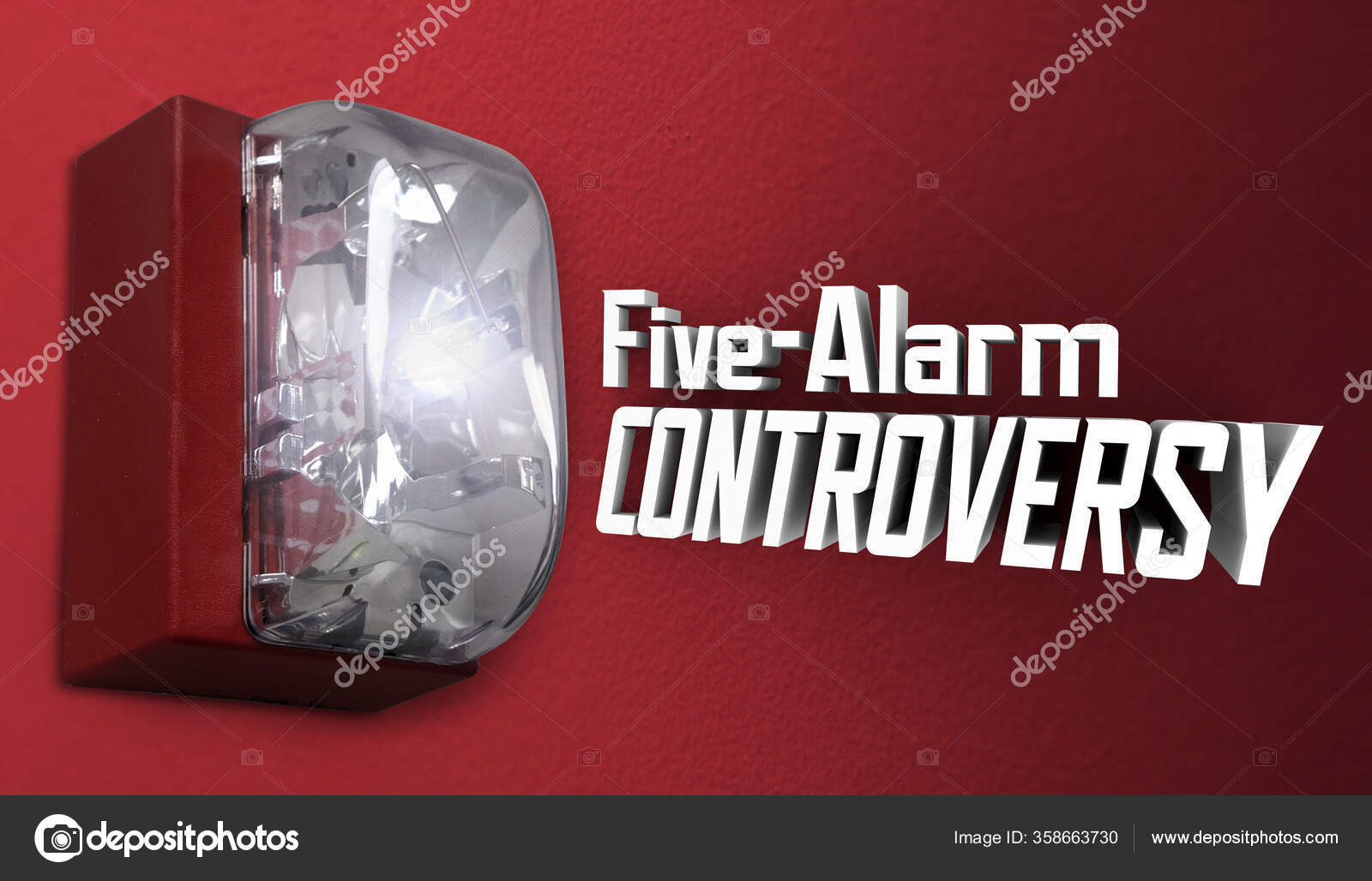 Five Alarm Controversy Warning Danger Controversial Topic Illustration ...