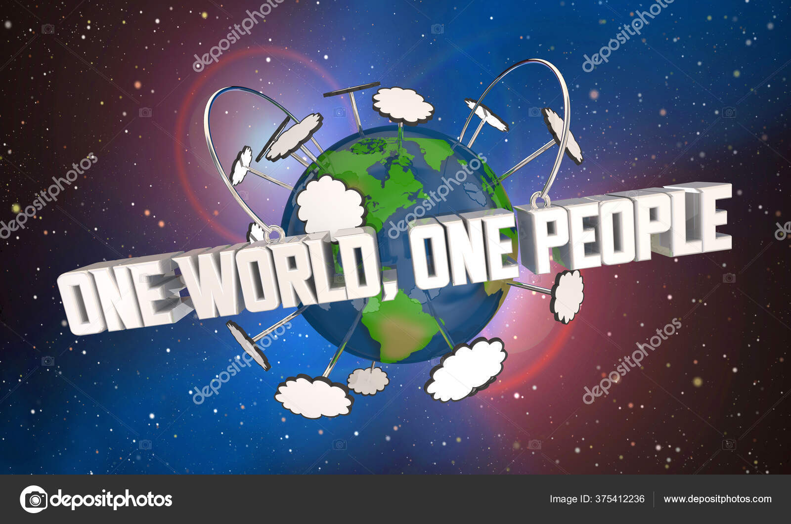 One World One People Global Community Citizenship Peace Working ...