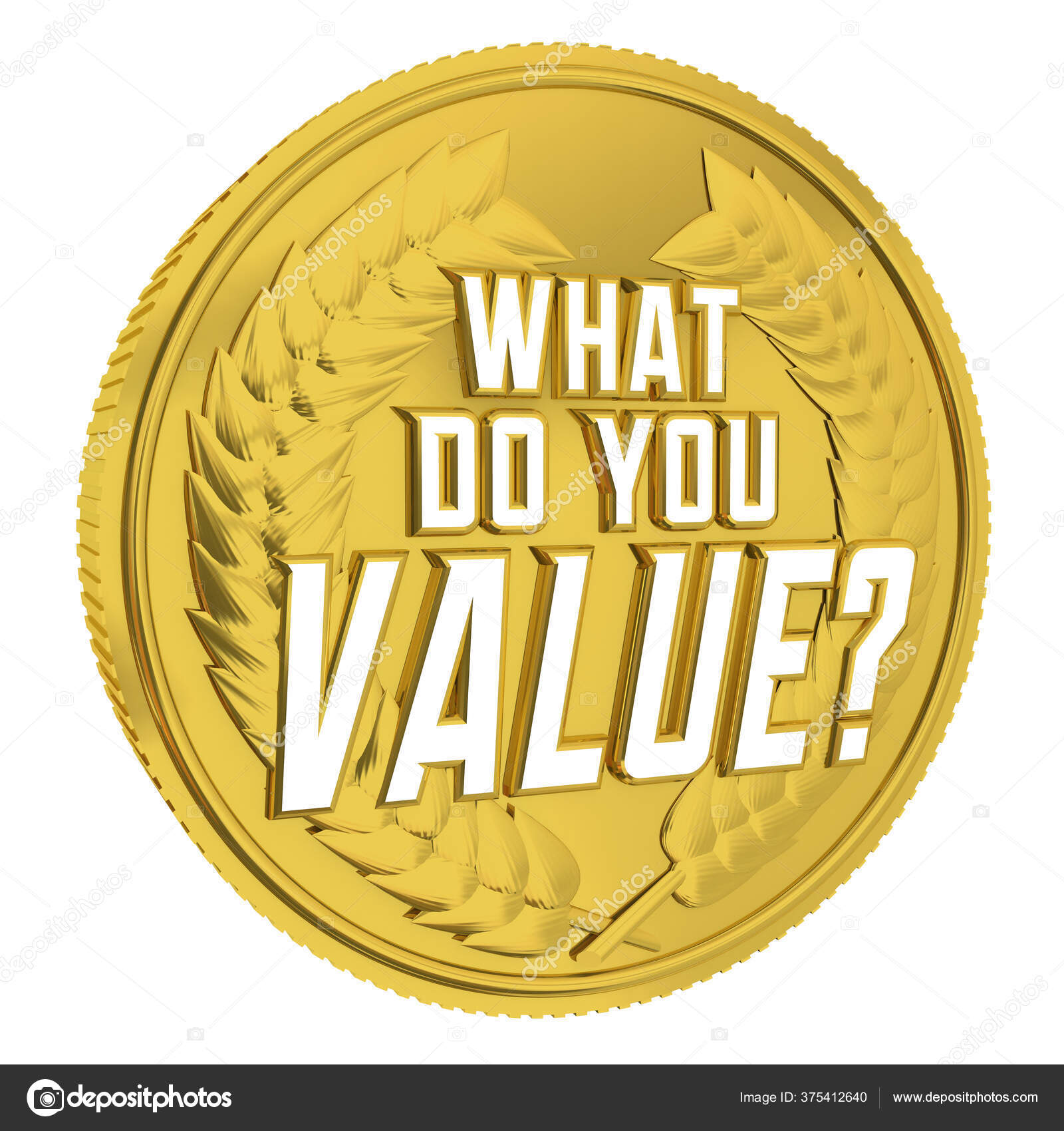 What You Value Question Priorities Coin Monetary Cost Illustration ...