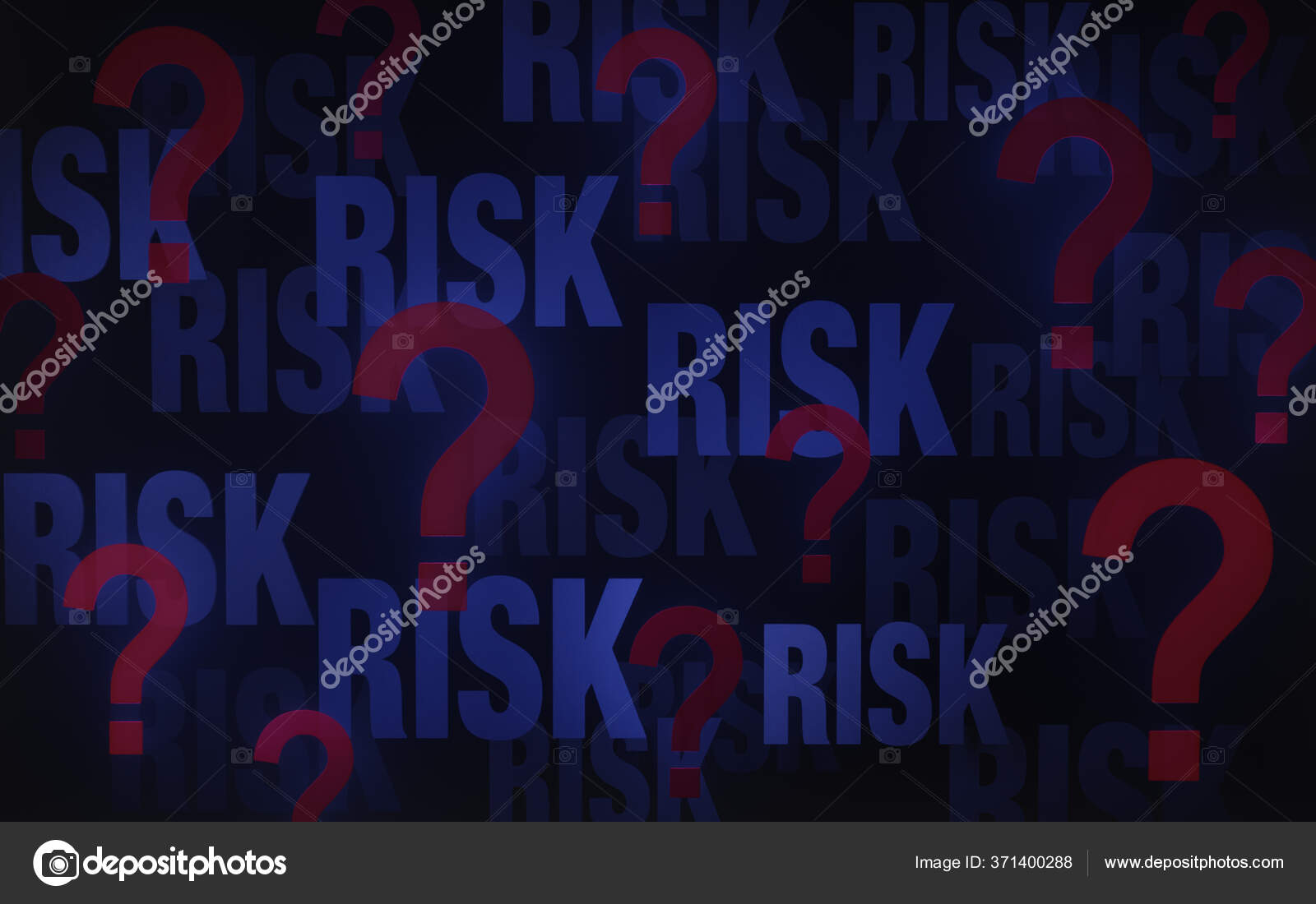 Illustration Scattered Red Question Marks Fading Dark Blue Background ...