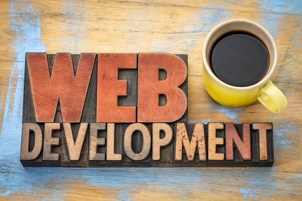 web development word abstract in wood type - Stock Image - Everypixel