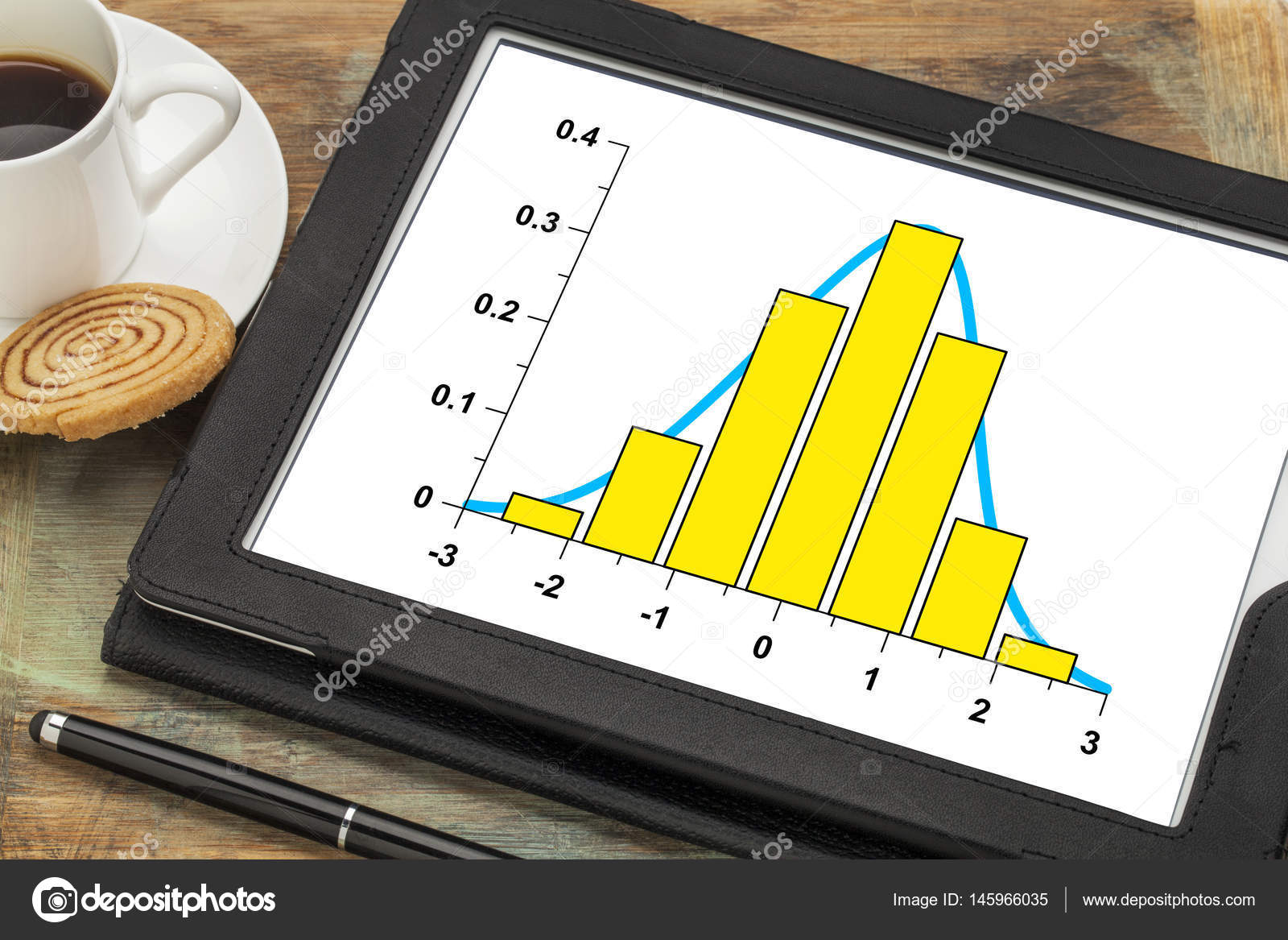 Data histogram with Gaussian distribution Stock Photo by ©PixelsAway ...