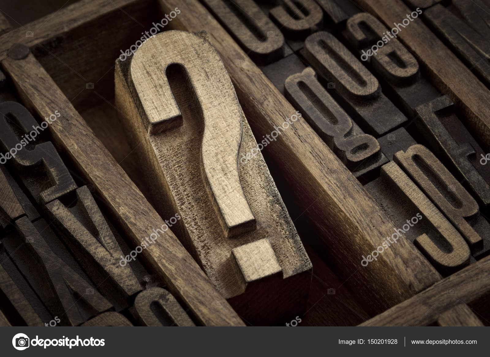 Question mark in vintage letterpress type Stock Photo by ©PixelsAway ...
