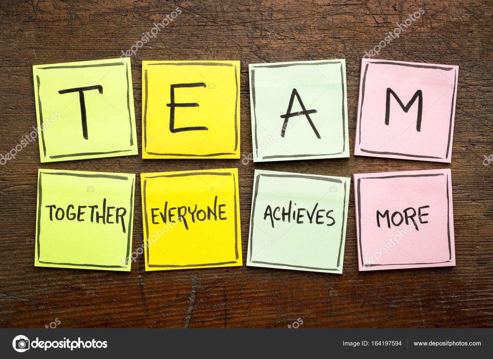 TEAM acronym on a set of sticky notes — Stock Photo © PixelsAway #164197594