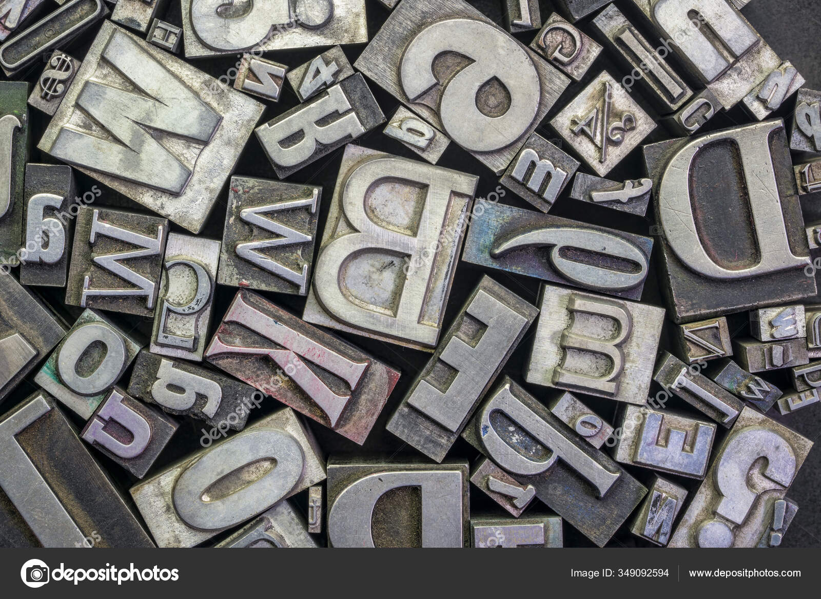 Printing Press Letter Blocks