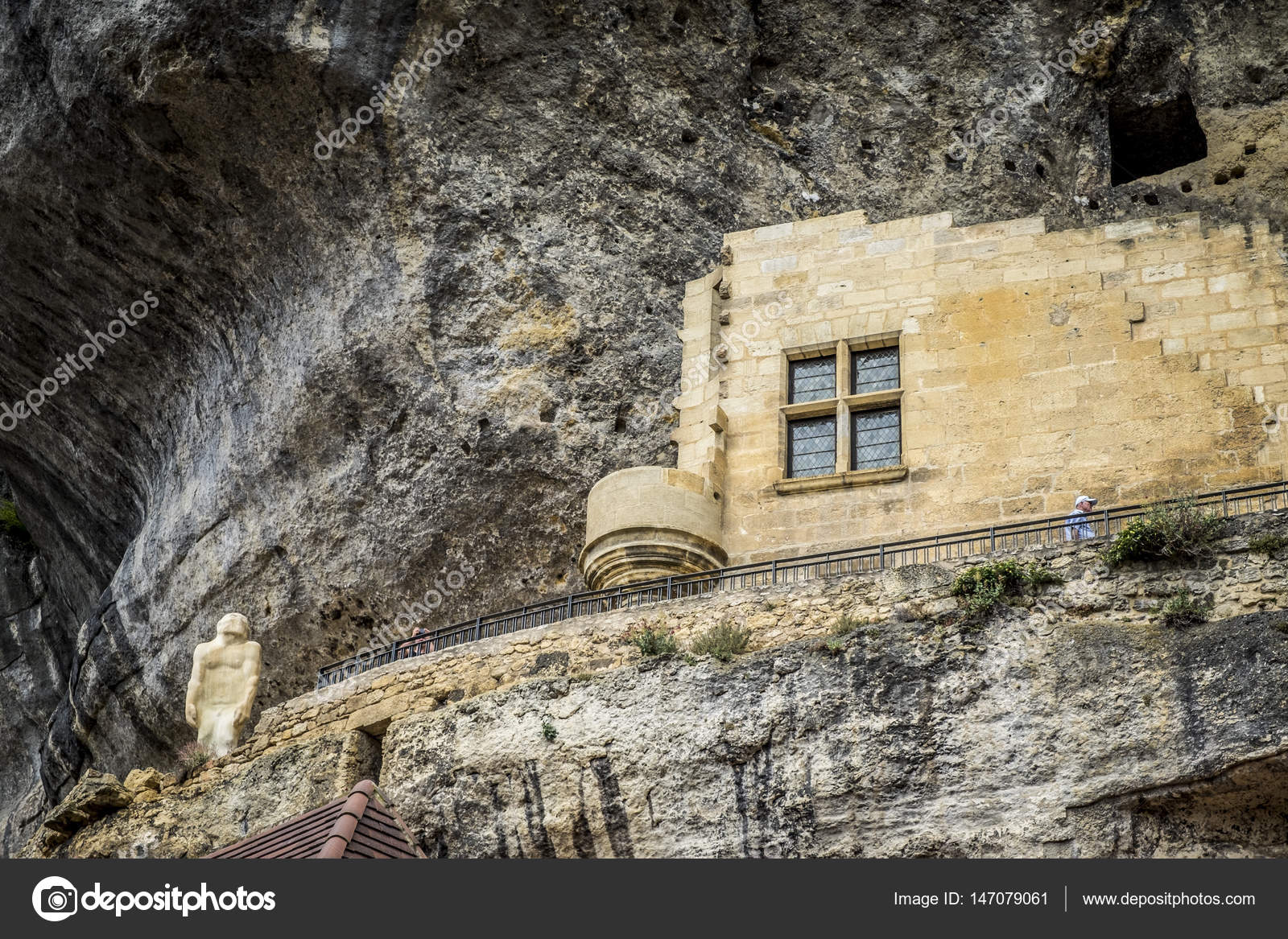 Les Eyzies, where Cro-Magnon Man was discovered in 1868 – Stock ...