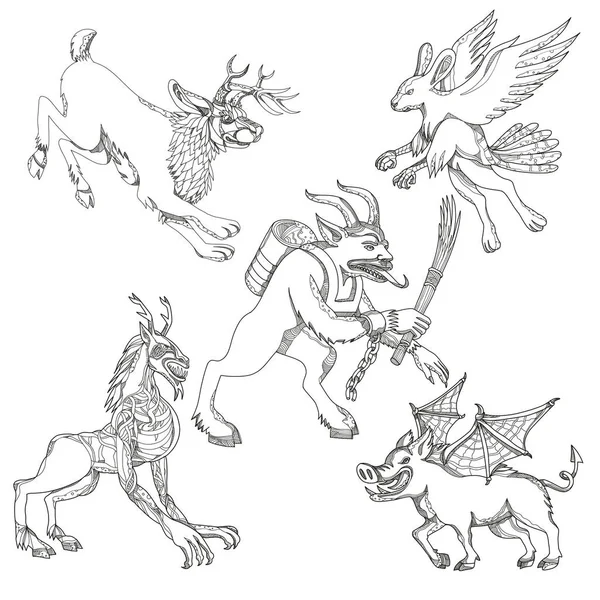 ᐈ Drawn mythical creatures stock drawings, Royalty Free mythic ...