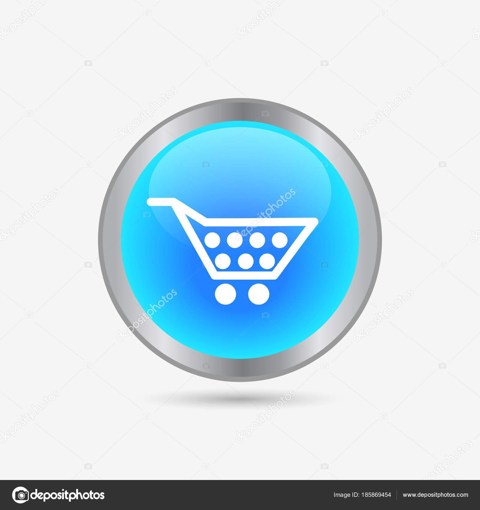 Shopping Cart Button Stock Vector by ©nmarques74 185869454