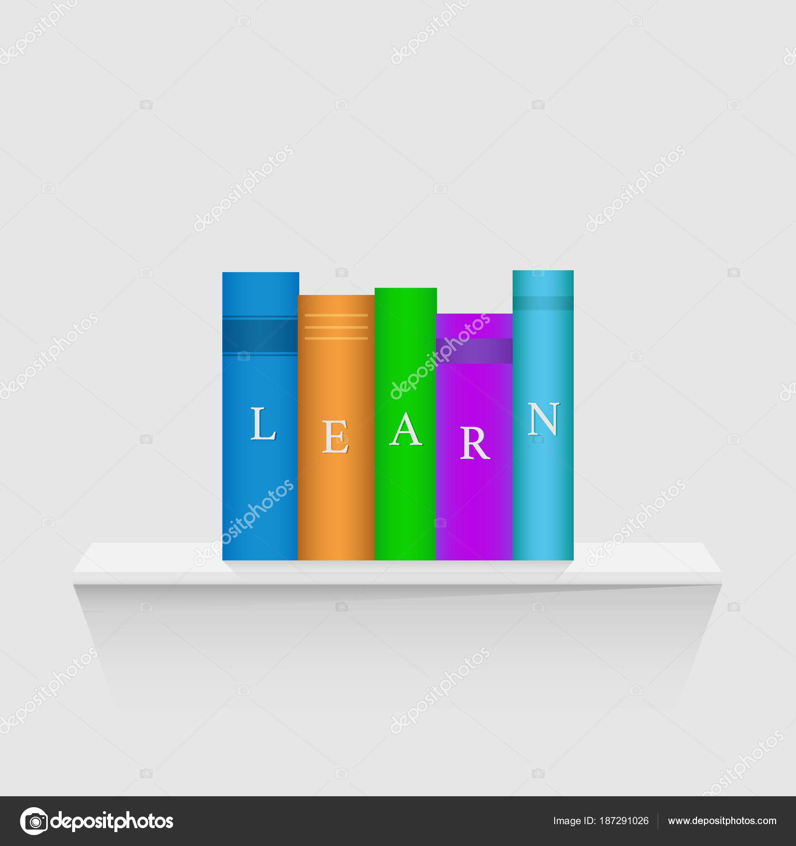 Book Shelf Illustration Stock Vector by ©nmarques74 #187291026