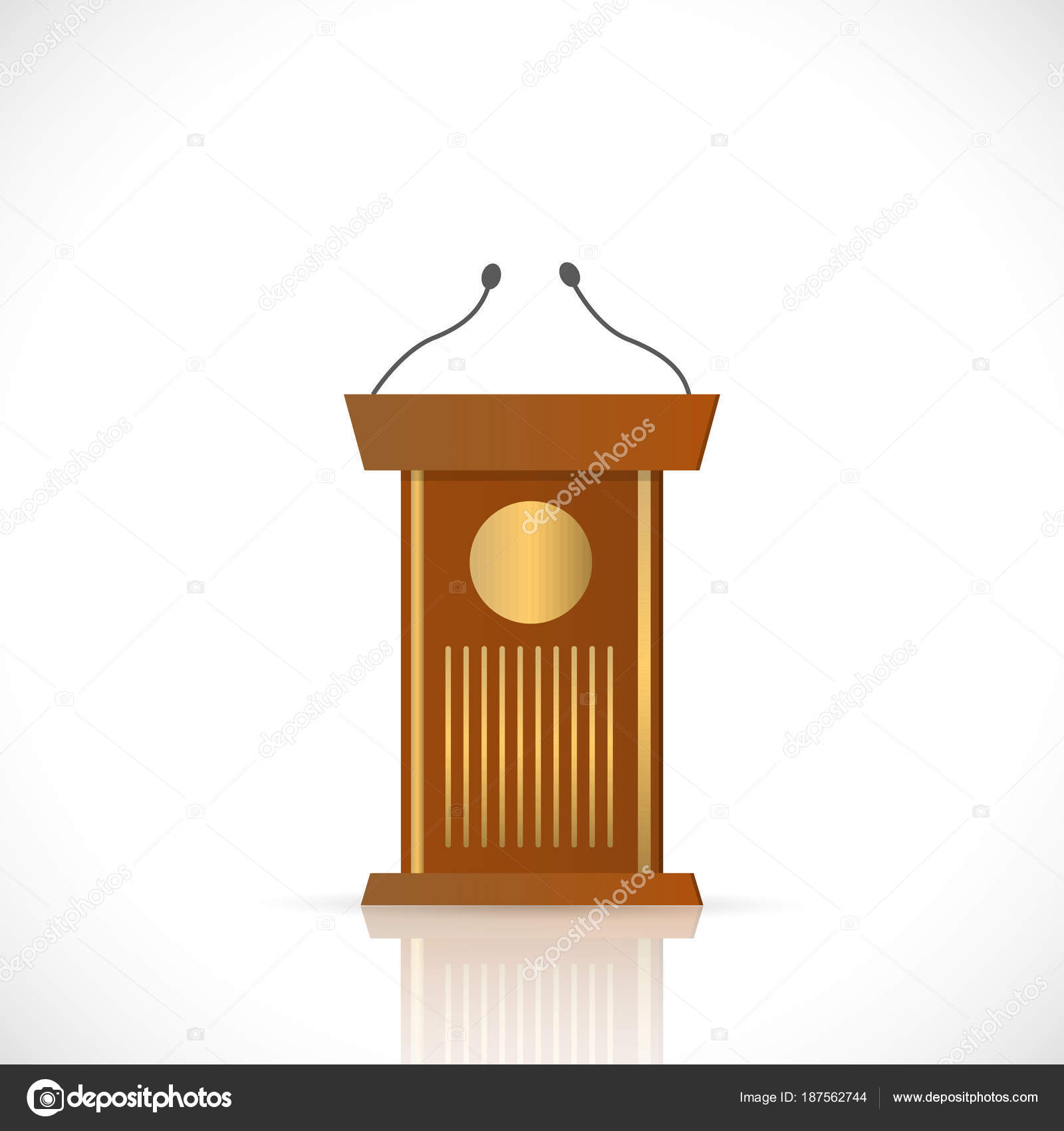 Wooden Podium Illustration Stock Vector Image by ©nmarques74 #187562744