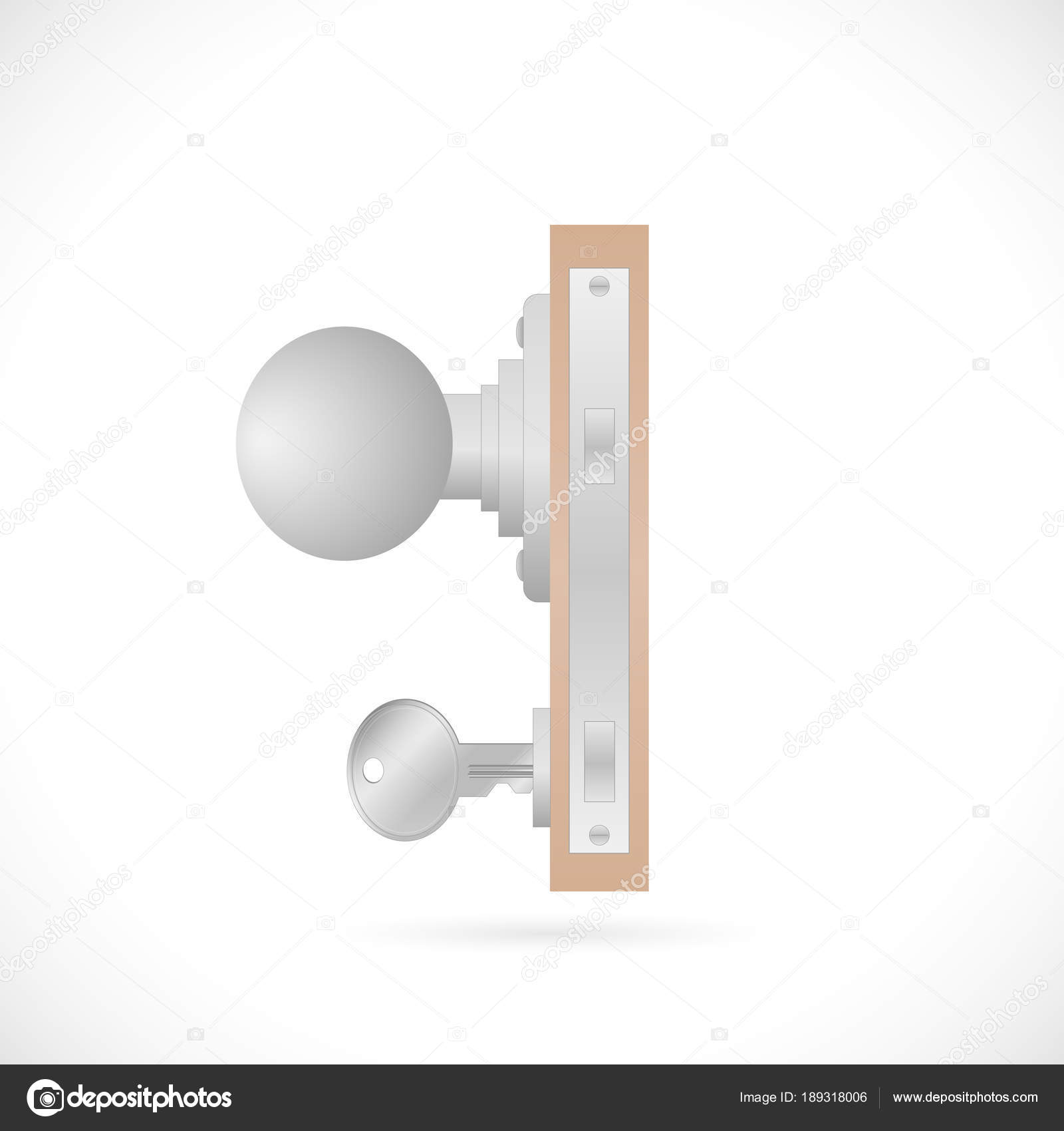 Doorknob and Lock Illustration Stock Vector by ©nmarques74 189318006