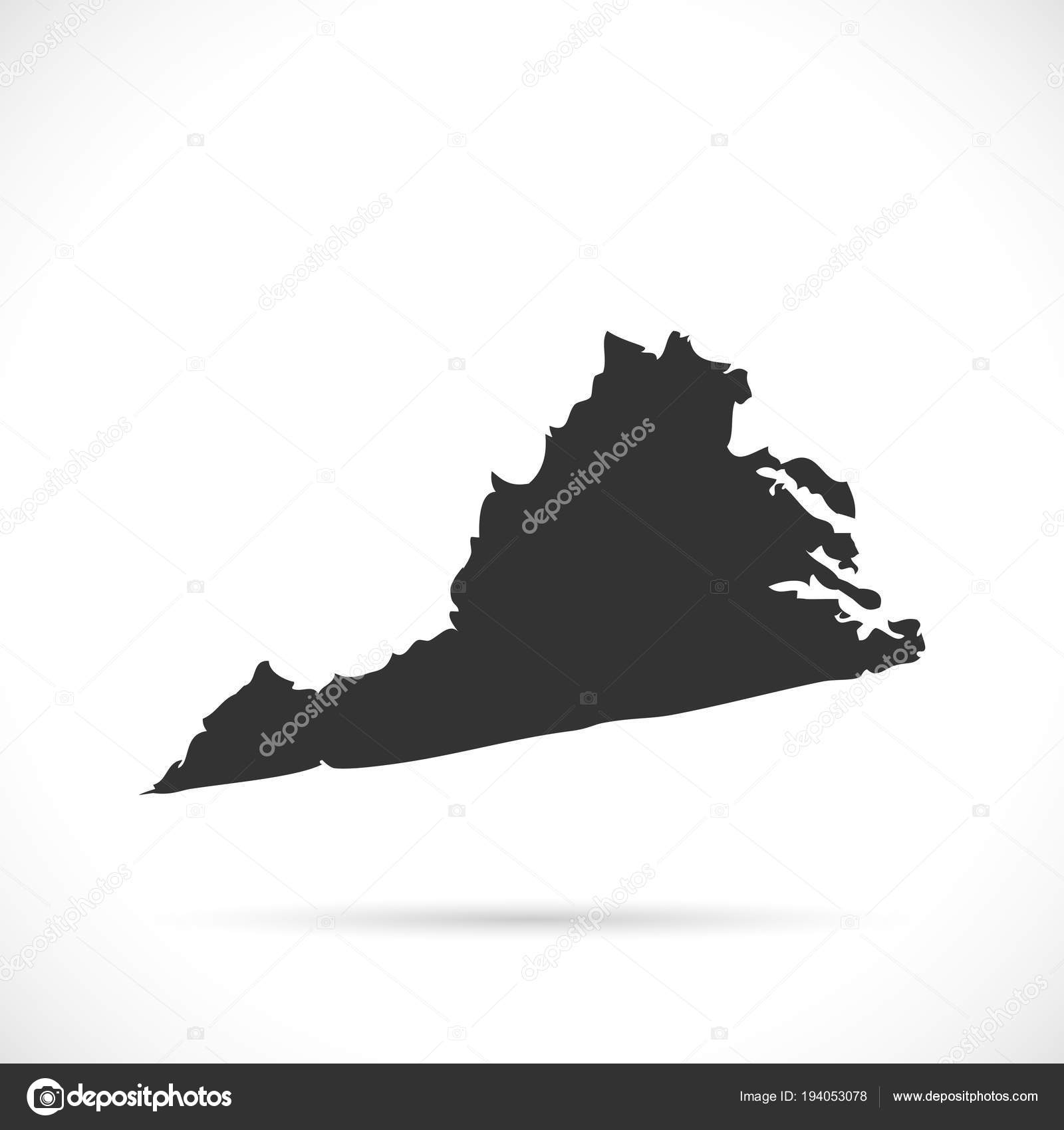 Virginia Map Illustration Stock Vector by ©nmarques74 194053078