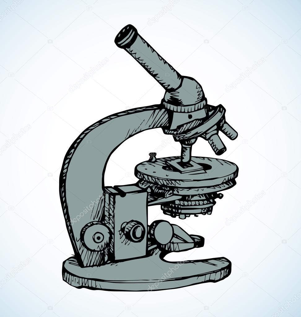 Microscope. Vector drawing Stock Vector Image by ©Marinka #124835010