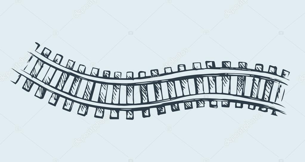 Railway. Vector drawing Stock Vector Image by ©Marinka #125638920