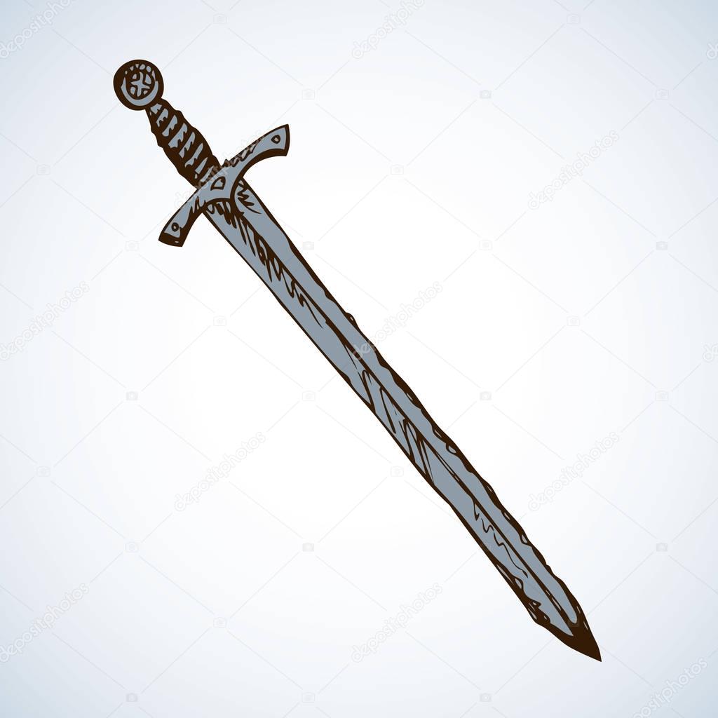 Old sword. Vector drawing Stock Vector Image by ©Marinka #130530798