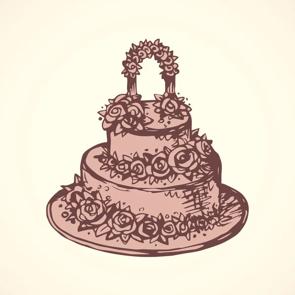 Cake. Vector drawing Stock Vector Image by ©Marinka #137622154
