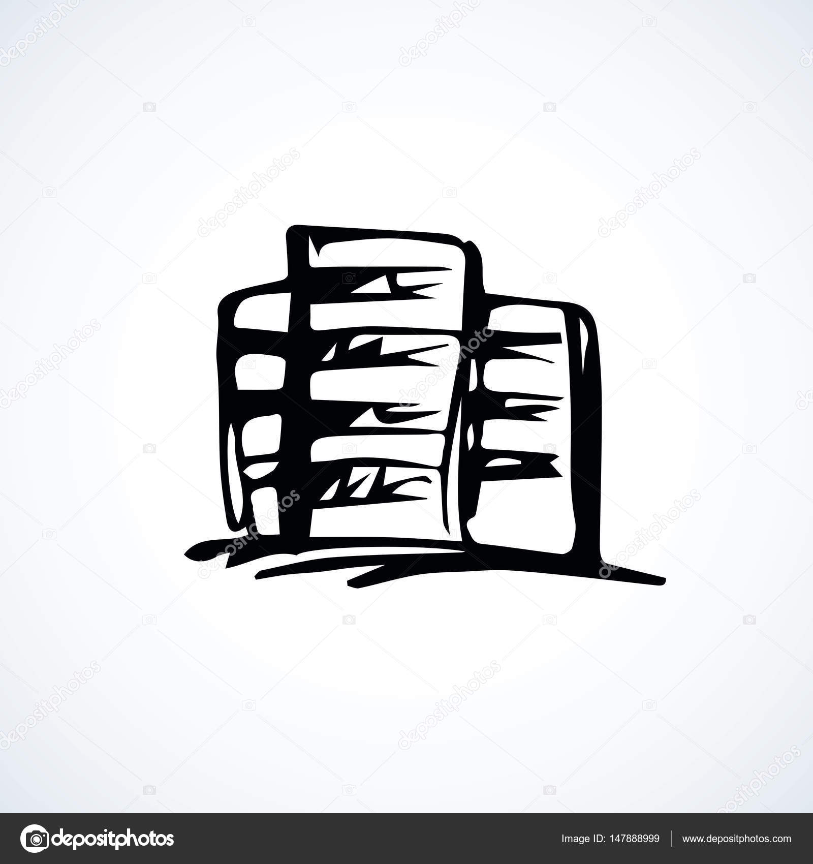 Building. Vector drawing Stock Vector Image by ©Marinka #147888999