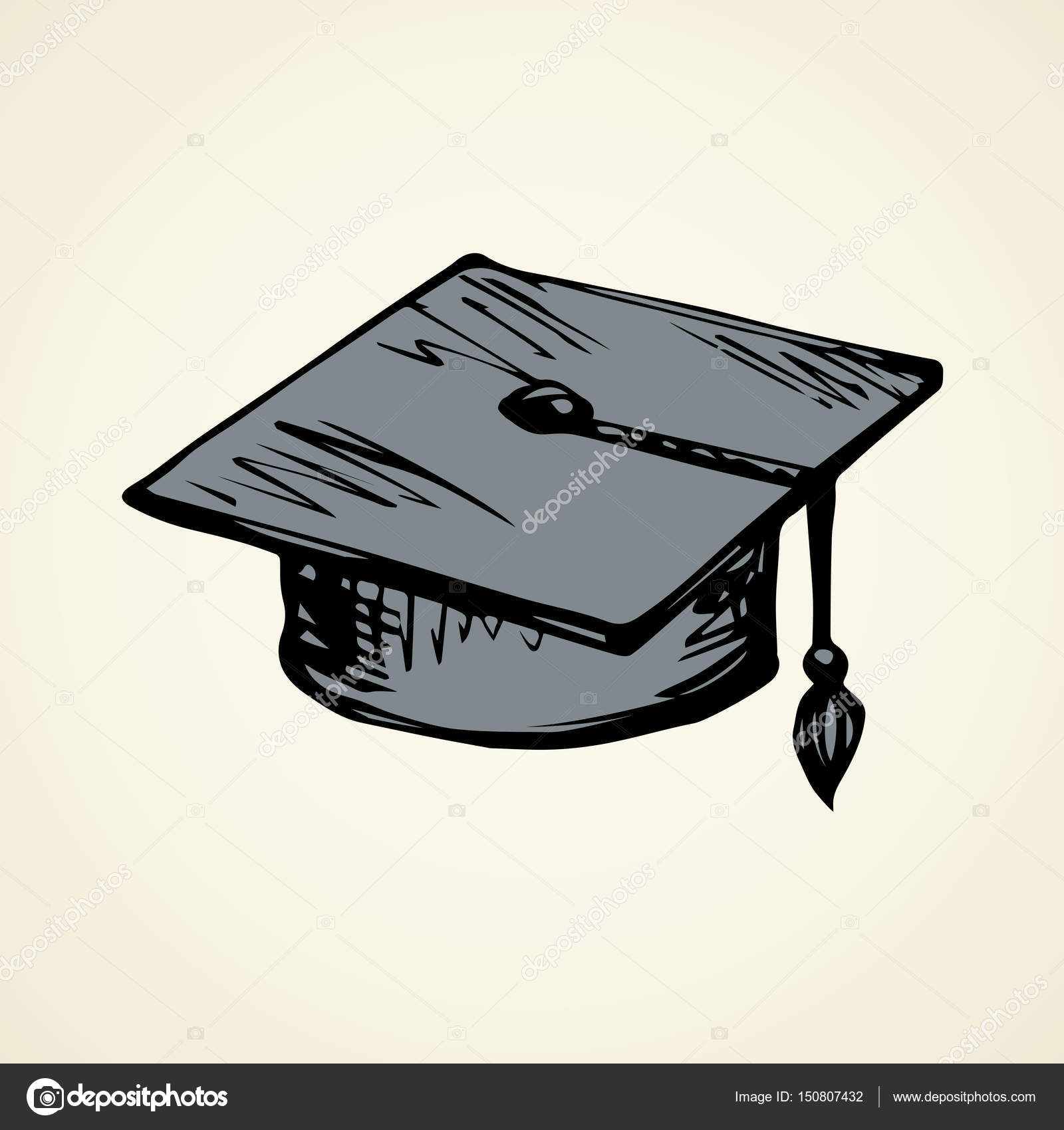 Vector drawing. Student cap Stock Vector Image by ©Marinka #150807432
