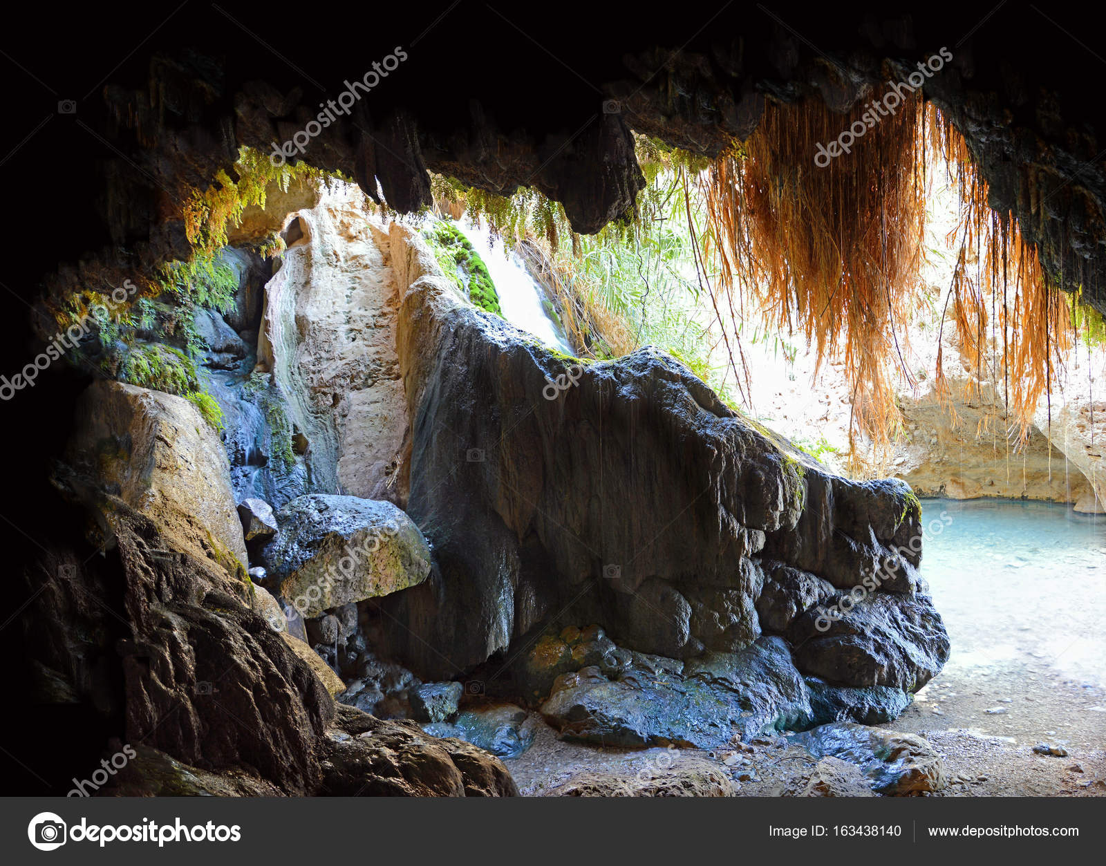 David Cave in rocks of Ein Gedi near Dead Sea Stock Photo by ©Marinka ...