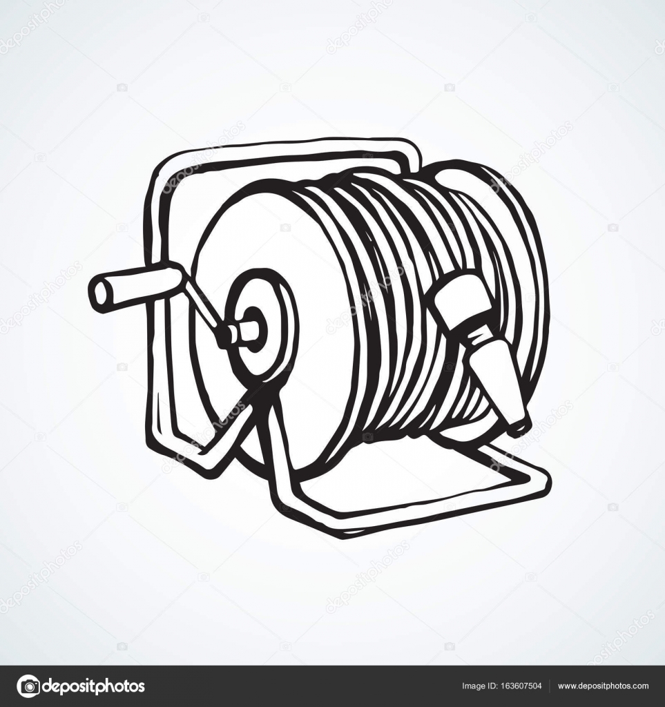 Roll the hose. Vector drawing — Stock Vector © Marinka #163607504