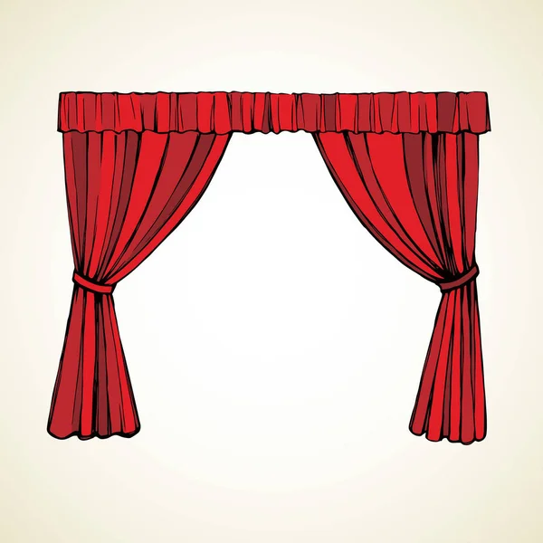 Curtain. Vector drawing ⬇ Vector Image by © Marinka | Vector Stock ...