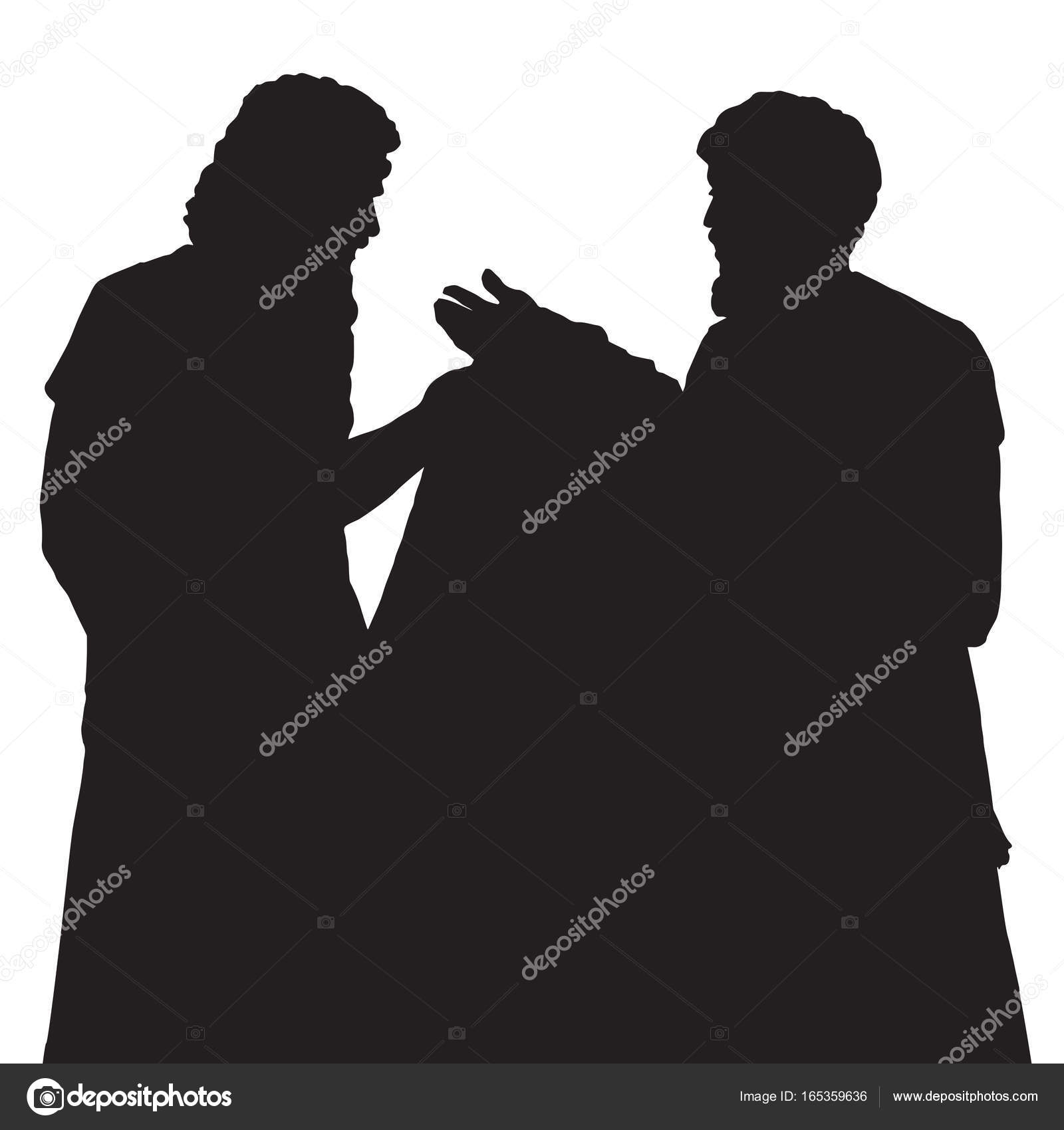 Ancient people trade. Vector drawing Stock Vector by ©Marinka 165359636