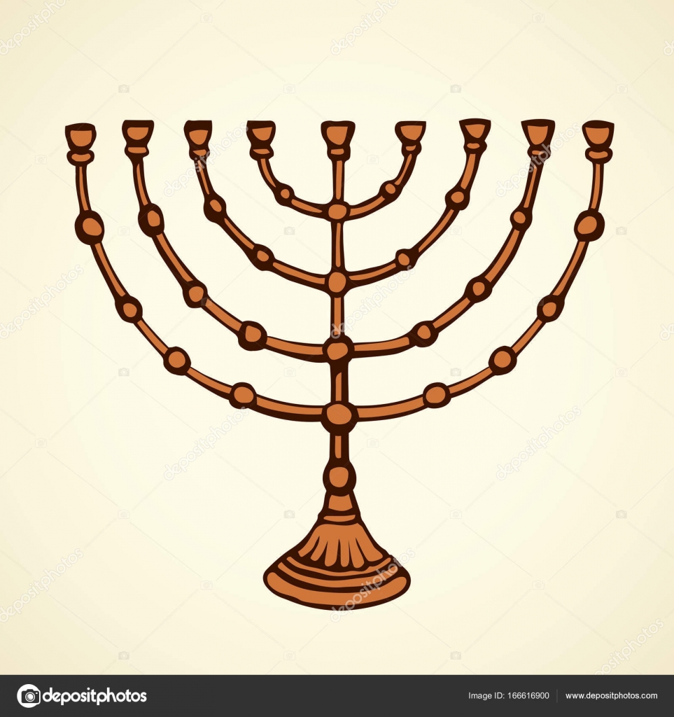 Menorah. Vector drawing Stock Vector by ©Marinka 166616900 Menorah. Vector drawing Stock Vector by ©Marinka 166616900