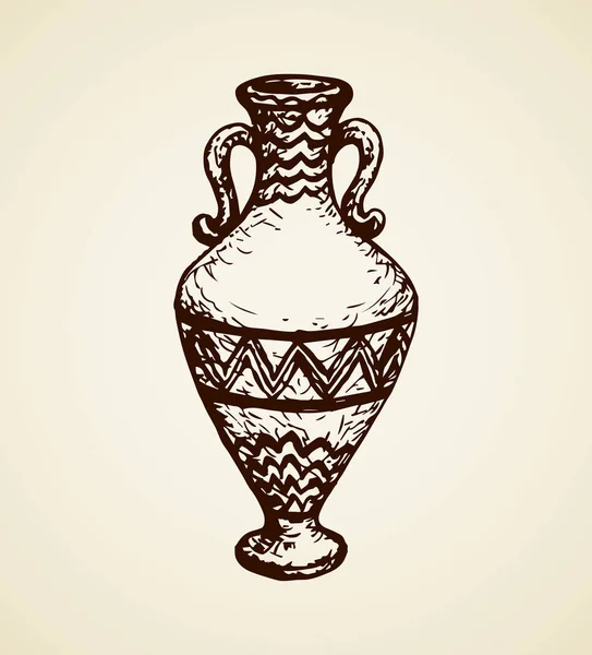 Ancient cup. Vector drawing — Stock Vector © Marinka #174190340