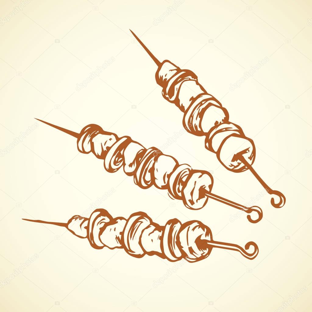 Skewer. Dibujo vectorial 2023