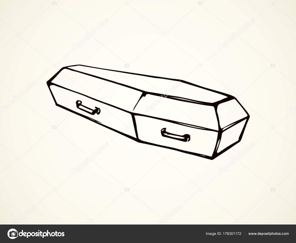 Old Coffin Drawing