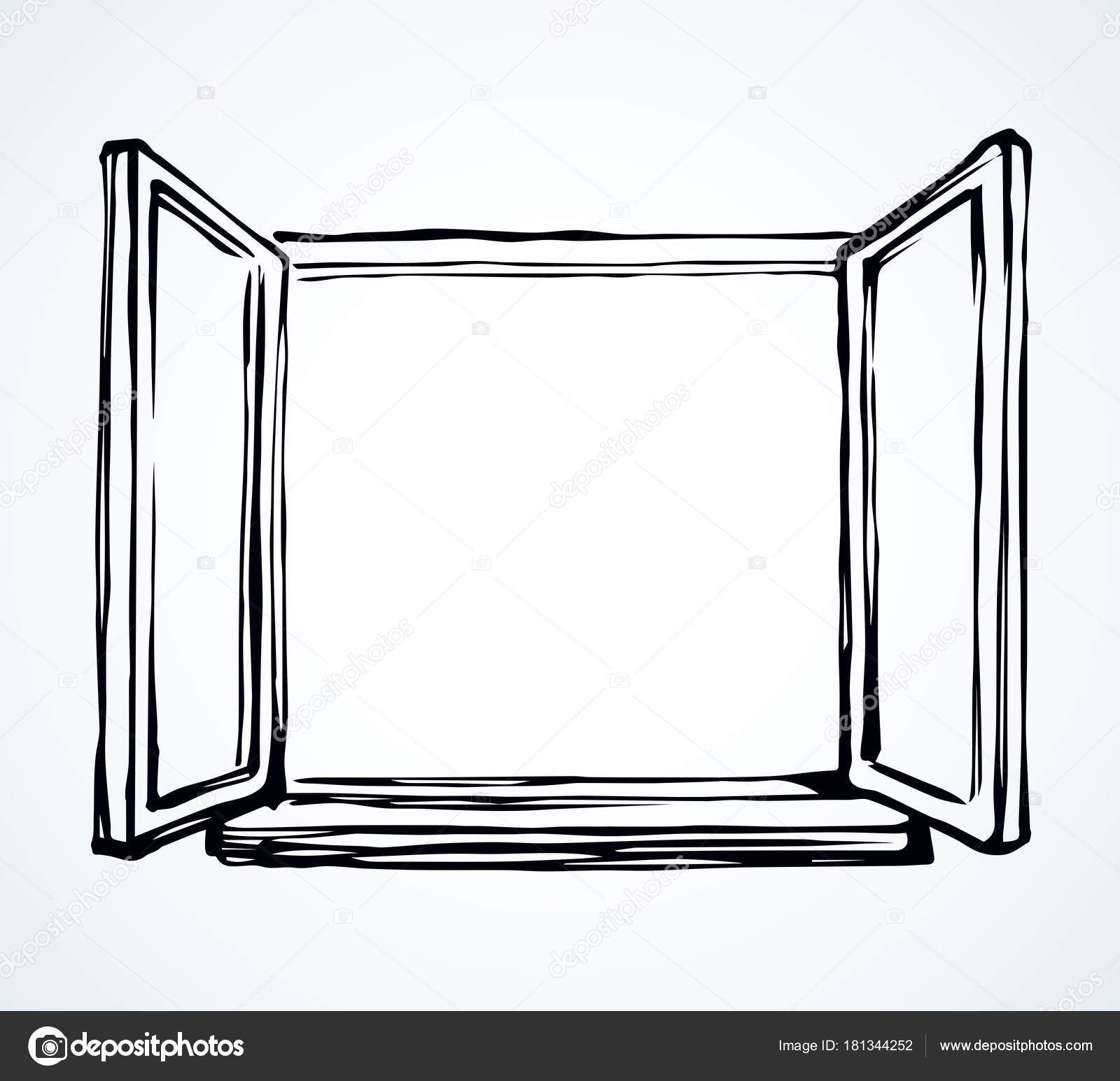 Open window. Vector drawing Stock Vector Image by ©Marinka #181344252