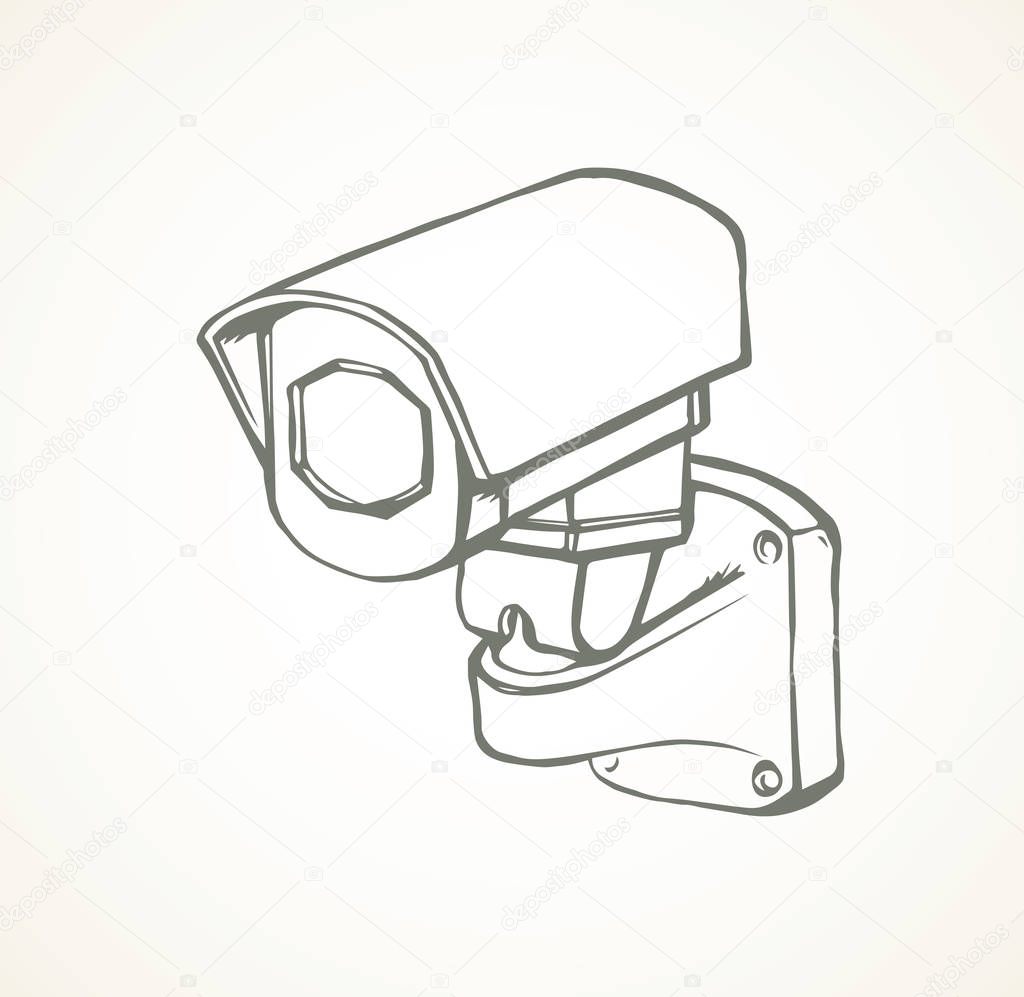 Security camera. Vector drawing — Stock Vector © Marinka #184730016