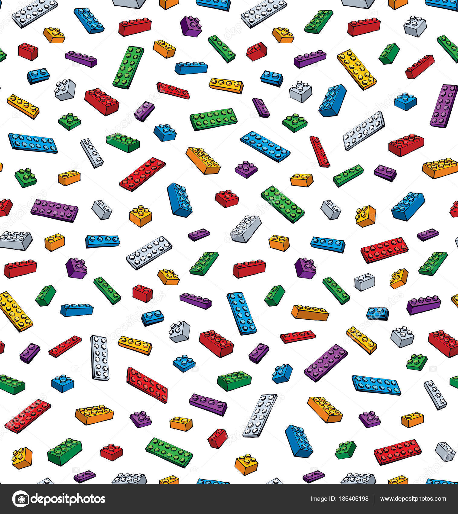 Lego pattern. Vector drawing Stock Vector Image by ©Marinka #186406198