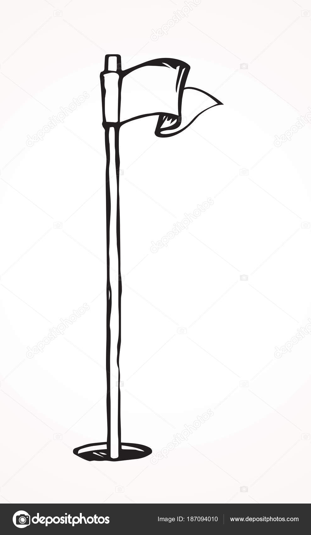 Golf Flag Drawing