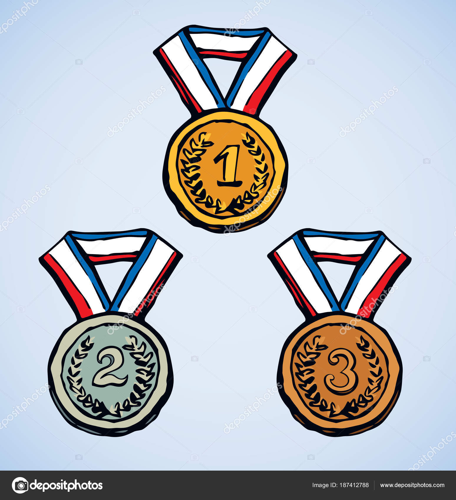 Medalla. Dibujo vectorial Vector de stock #187412788 de ©Marinka