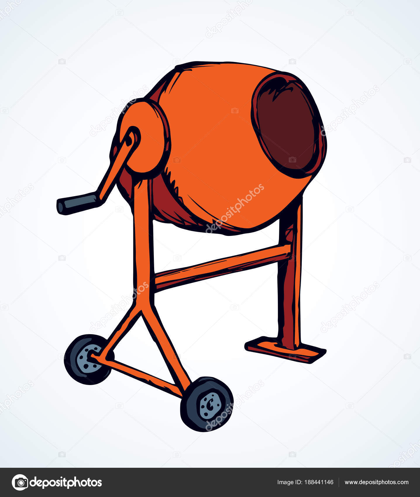 Concrete mixer. Vector drawing Stock Vector by ©Marinka #188441146