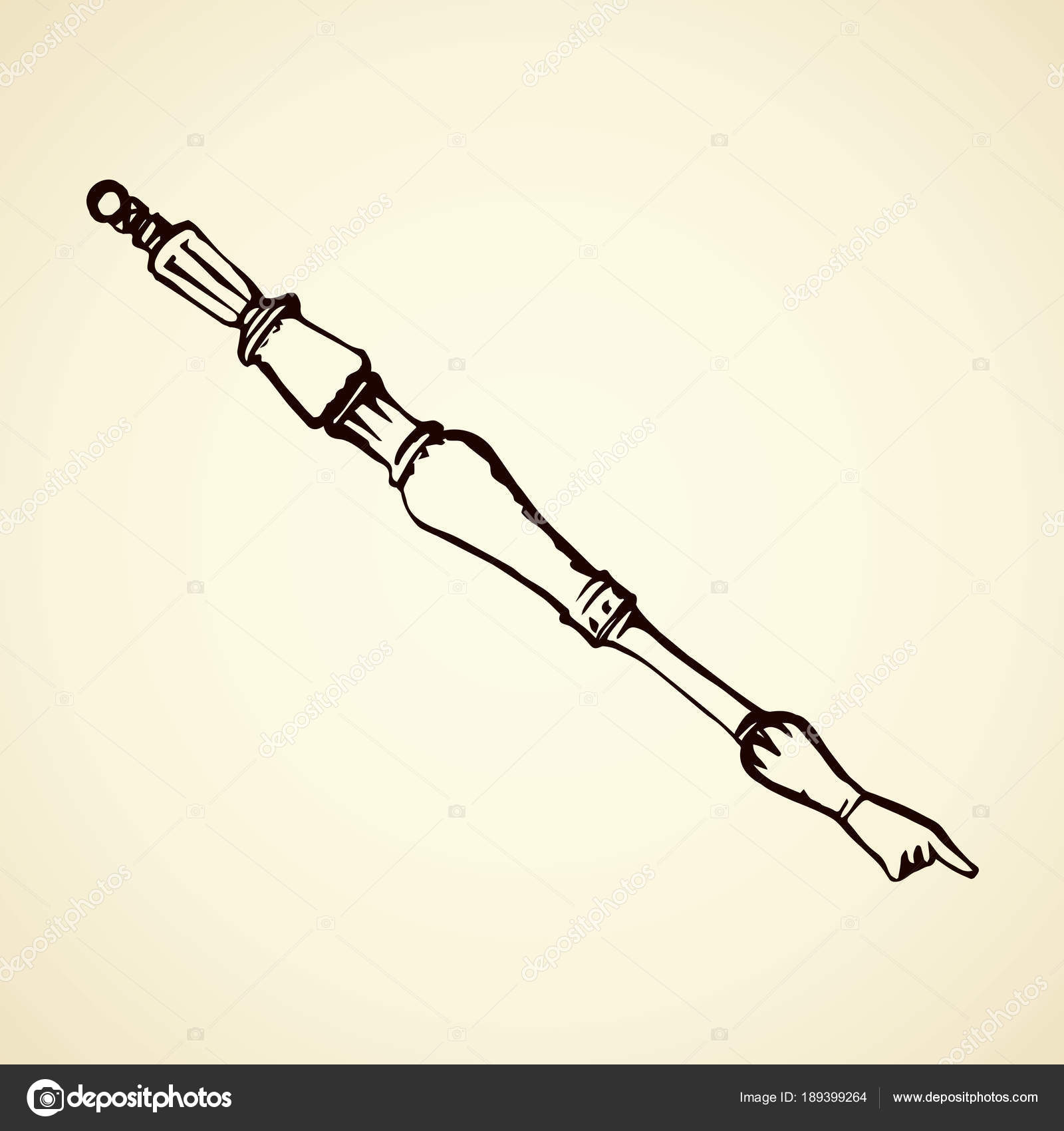 Pointer for reading the Torah. Vector drawing Stock Vector Image by ...