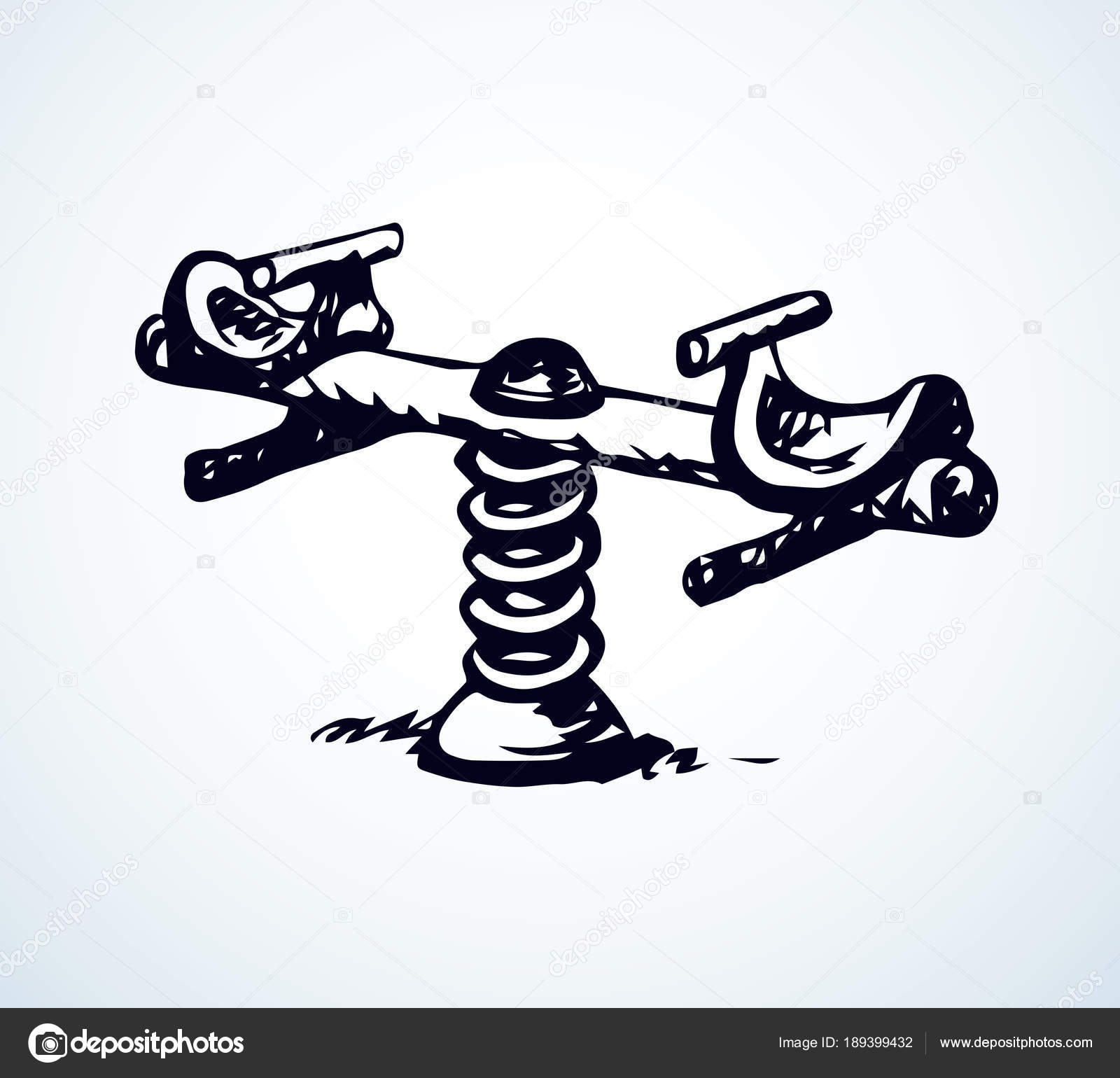 Children's swing. Vector drawing Stock Vector Image by ©Marinka #189399432