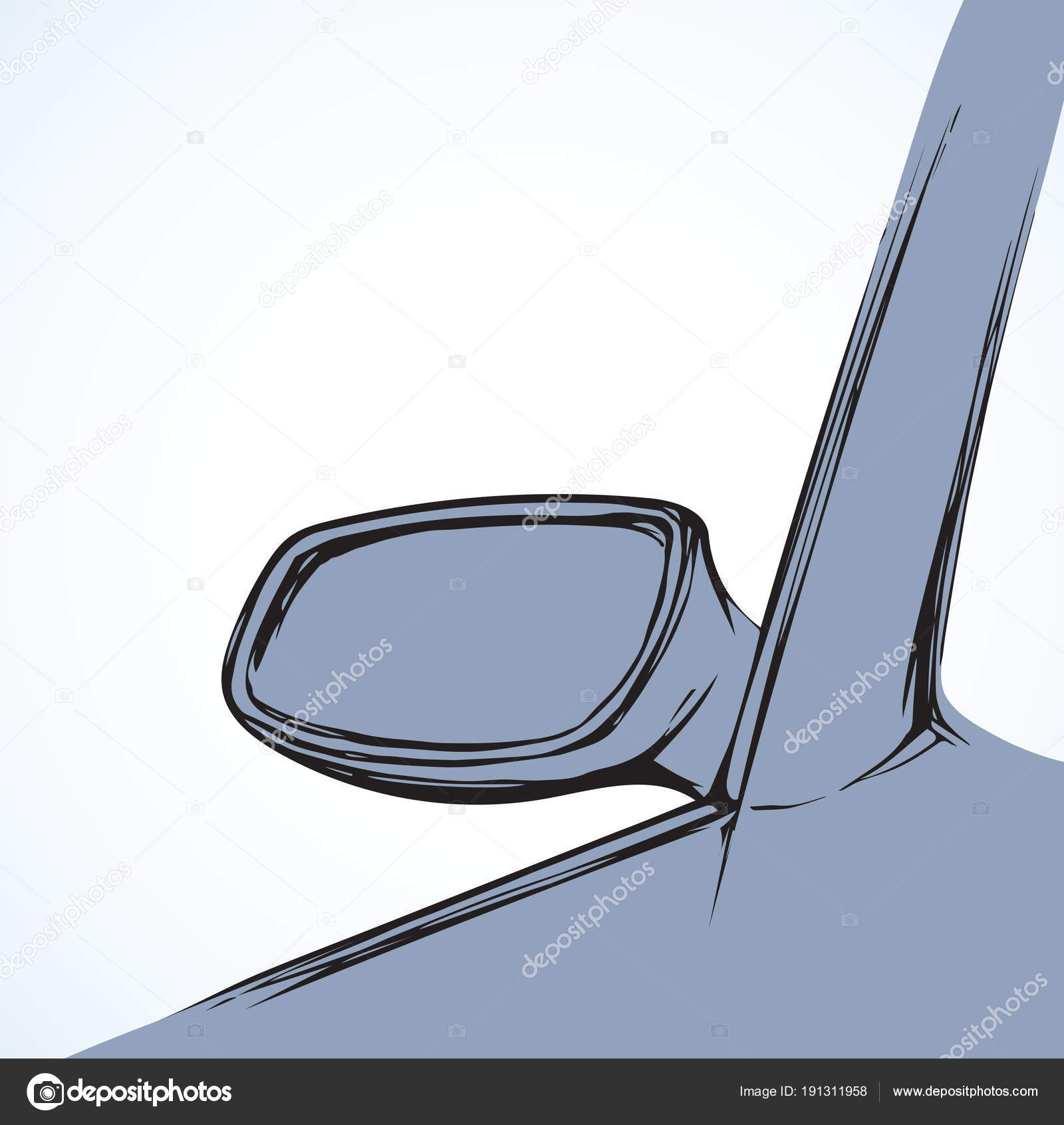 Car mirror. Vector drawing Stock Vector Image by ©Marinka #191311958
