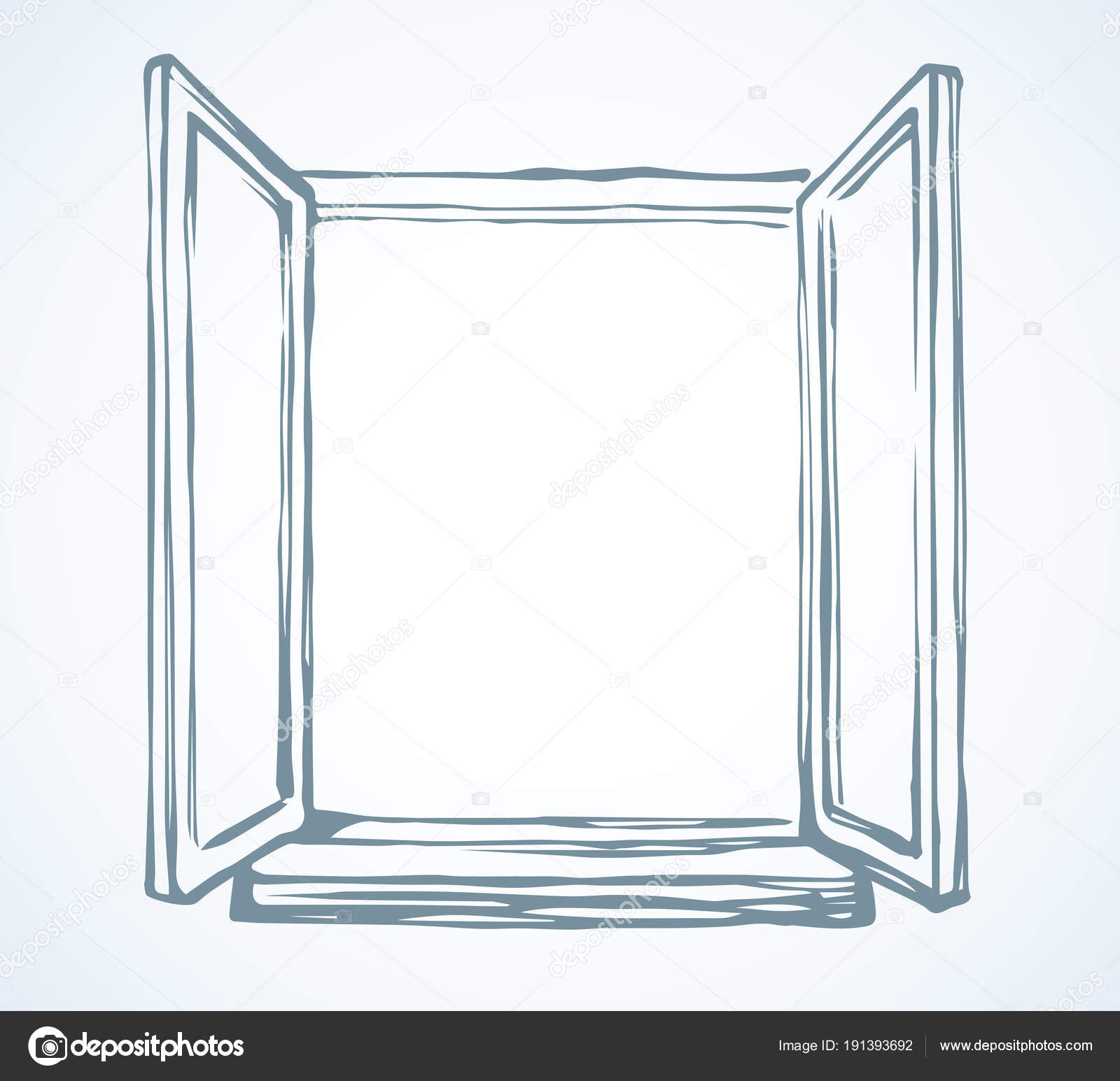 Open window. Vector drawing Stock Vector Image by ©Marinka #191393692