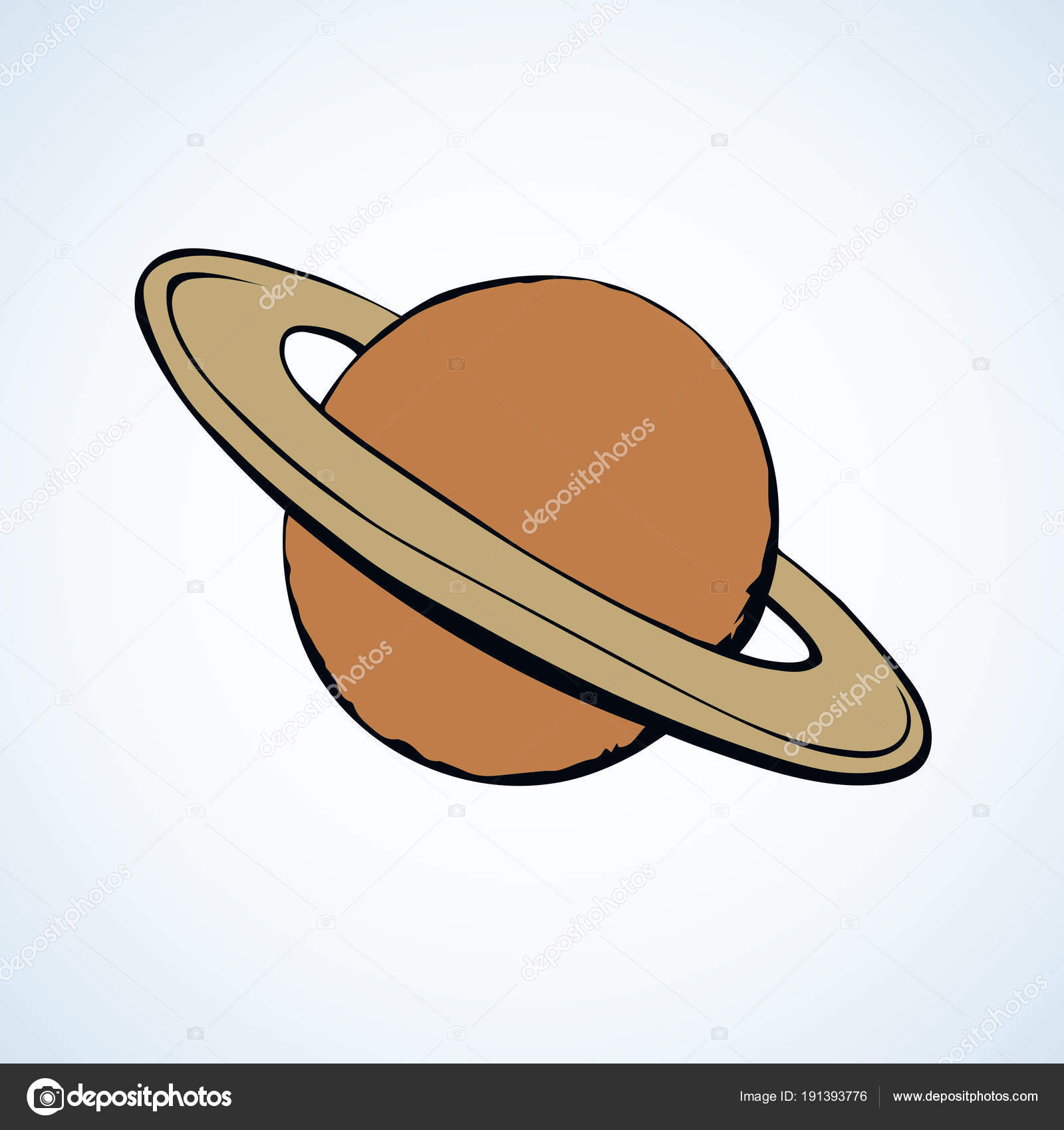 Saturn. Vector drawing Stock Vector Image by ©Marinka #191393776