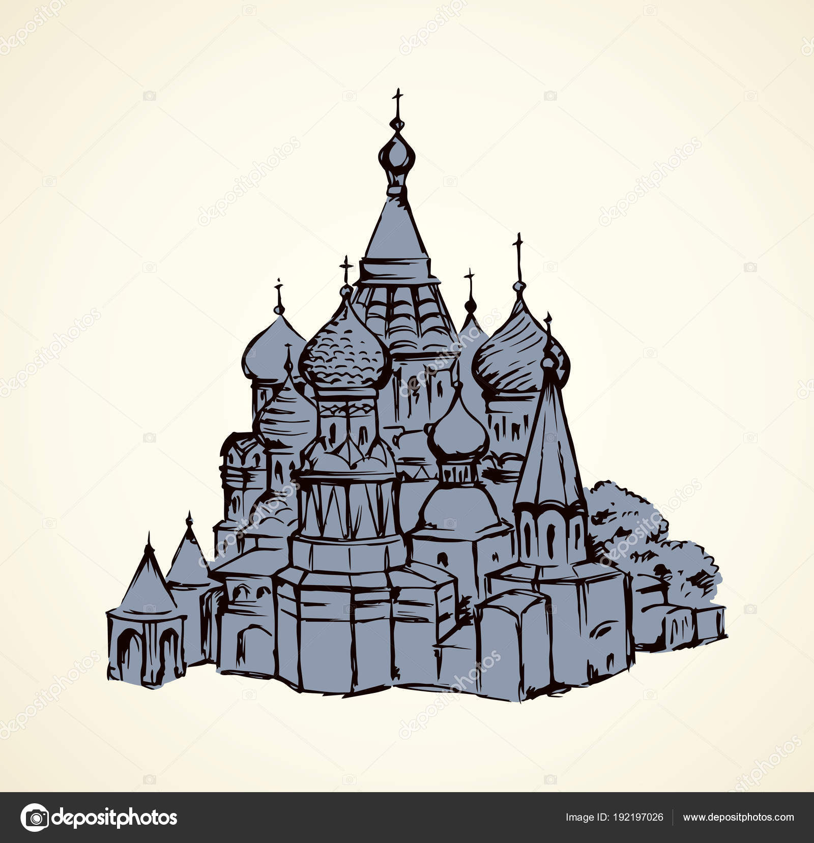 Red Square, Moscow. Vector drawing Stock Vector by ©Marinka 192197026